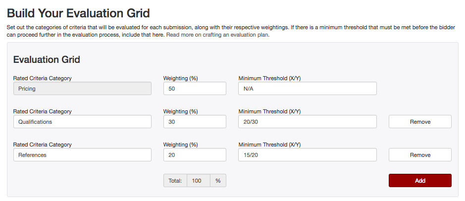 Evaluation Grid Template