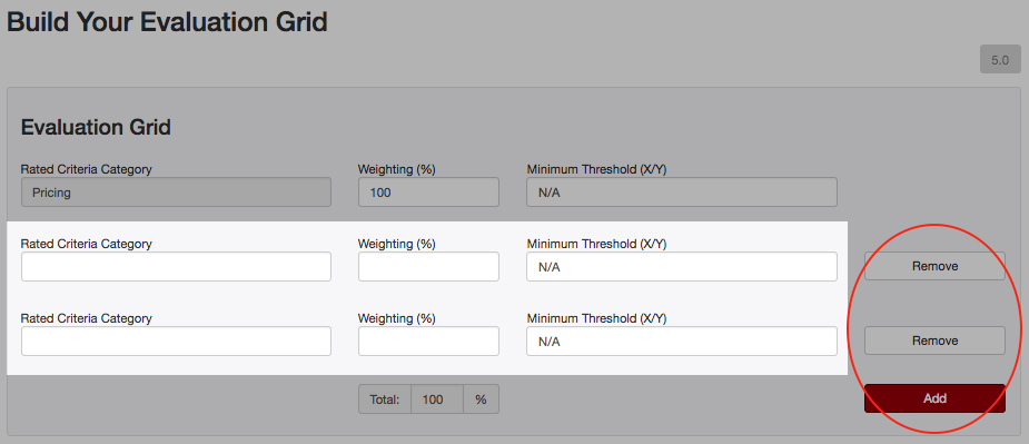 Building the Evaluation Grid – RFx Drafter (Orbidder 2.0)